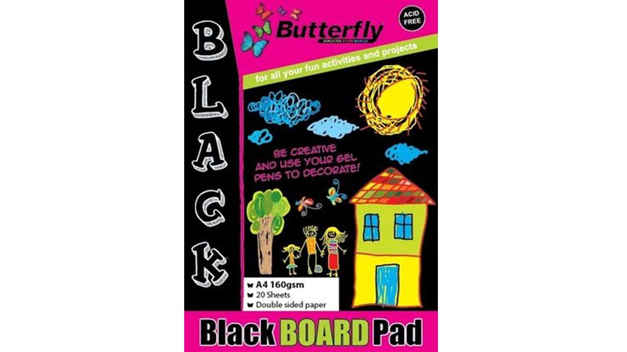 Butterfly Project Board Pad – Bright A4 20 Sheets – Strive Stationers